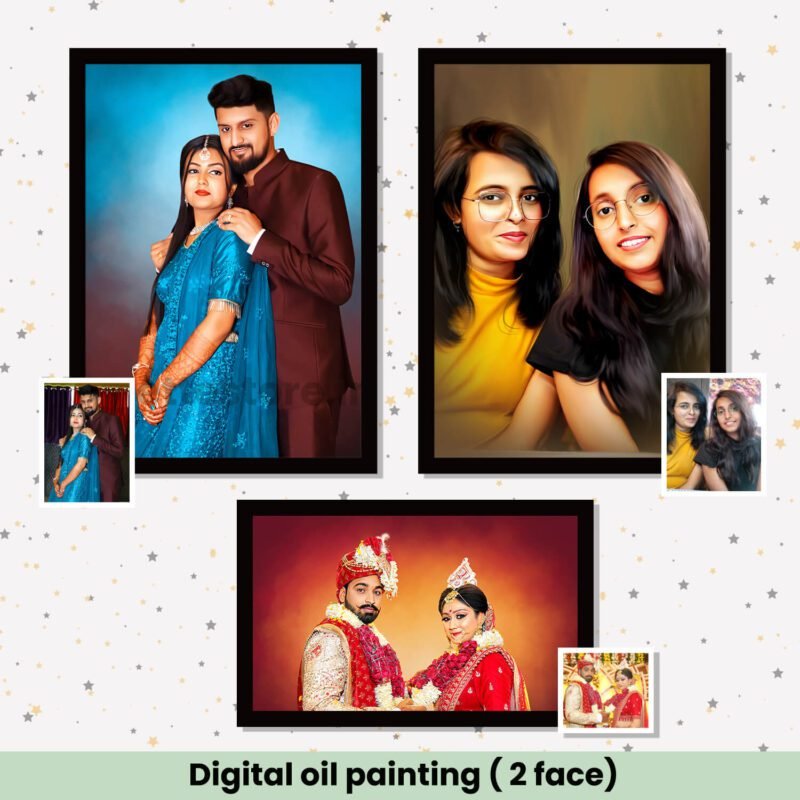 Digital Oil Painting Portrait from Photo | Ultra-Realistic Custom Artwork