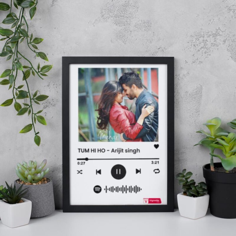 Personalized Spotify Photo Wall Frame | Musical Photo Frame - Vignette ...
