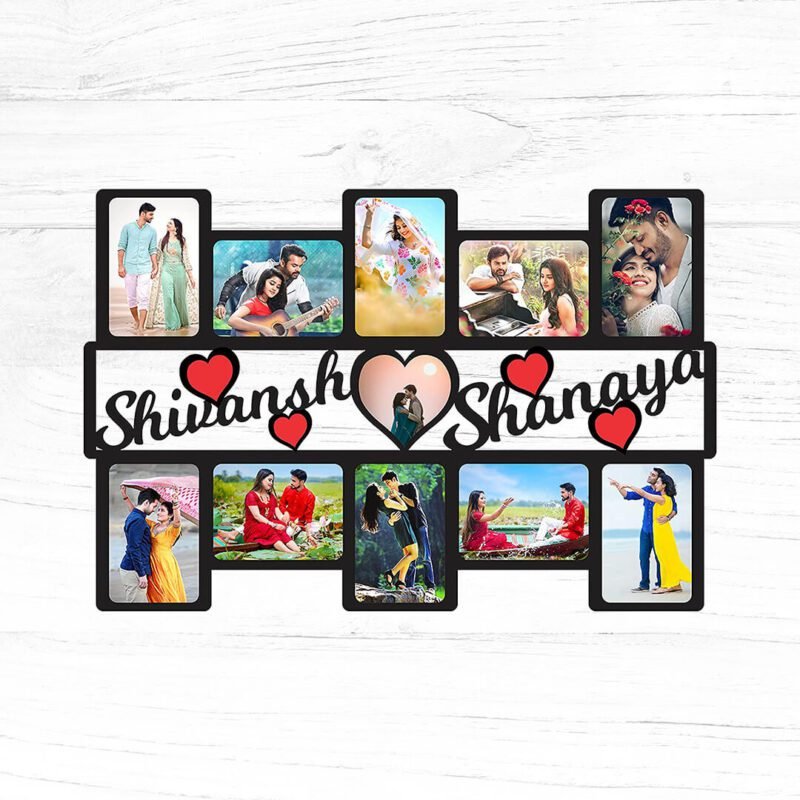 Customized Photo Frame with Name Collage | Customized Gift for ...