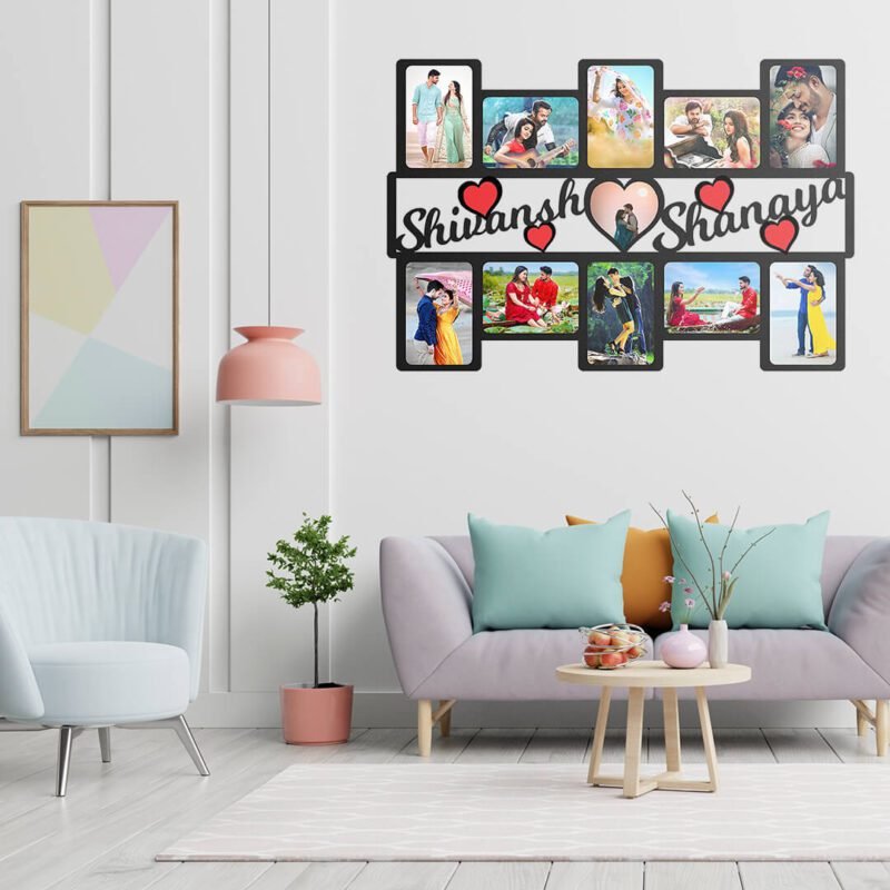 Customized Photo Frame with Name Collage | Customized Gift for ...
