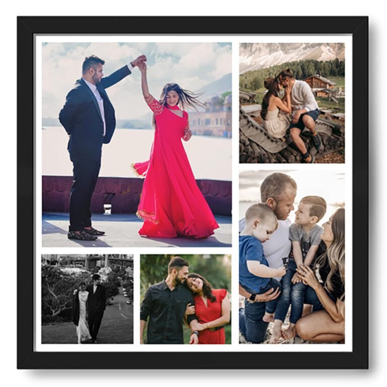 Square Photo Collage with 5 photos - Vignette Store