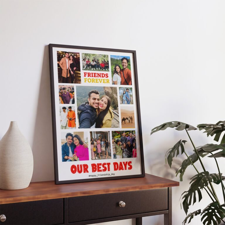 Personalized Friendship photo collage Frame with 11 photos - Vignette Store