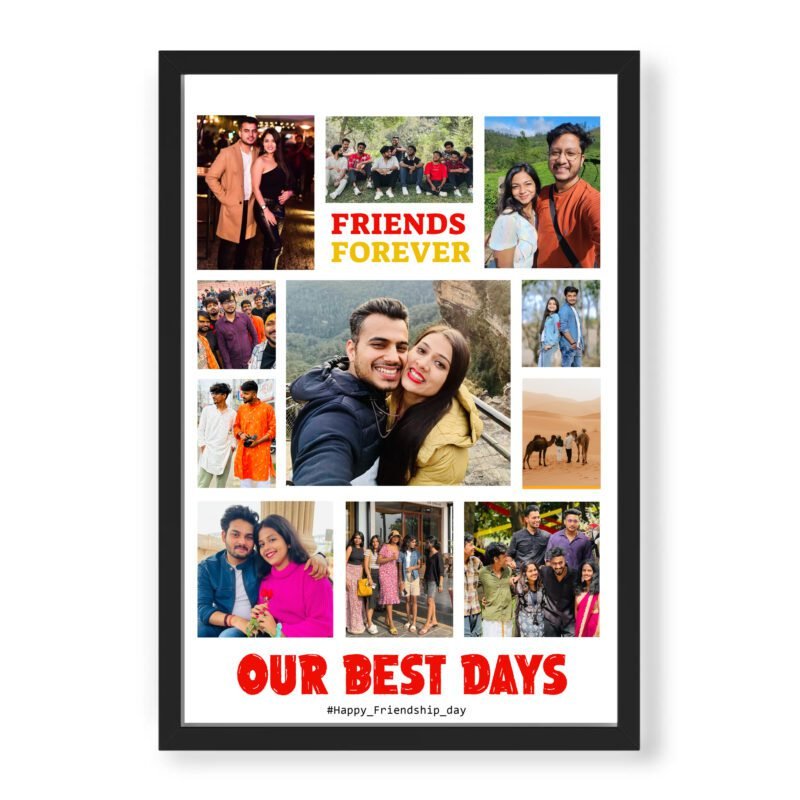 Personalized Friendship photo collage Frame with 11 photos - Vignette Store
