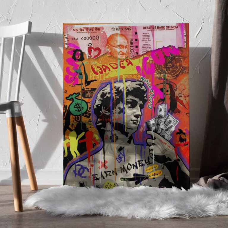 Modern Art Money Wall painting - Vignette Store