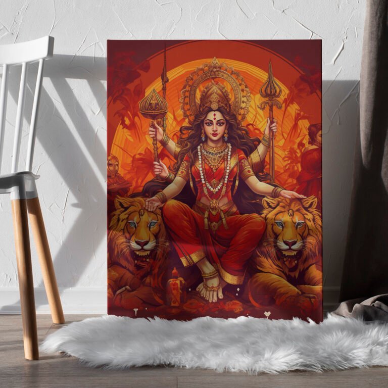 Maa Durga ji wall Art painting - Vignette Store
