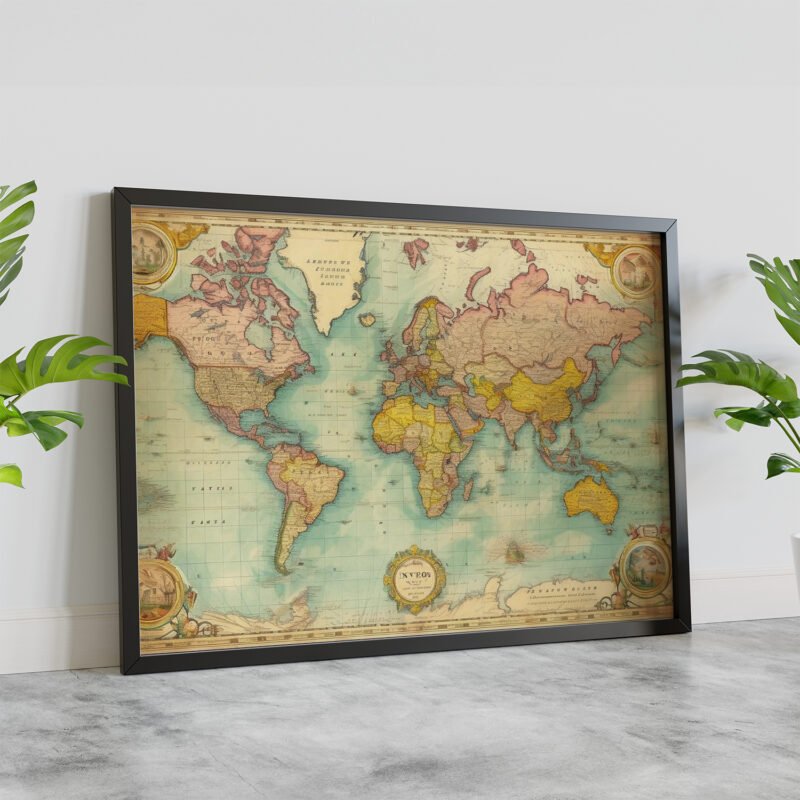 World Map Wall poster Arts - Vignette Store