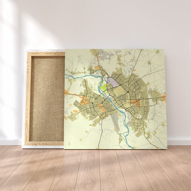 Square Map Wall poster Arts - Vignette Store