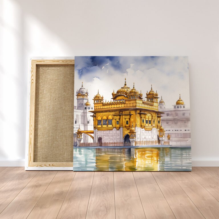 Sunrise Golden Temple Wall Art Paintings - Vignette Store