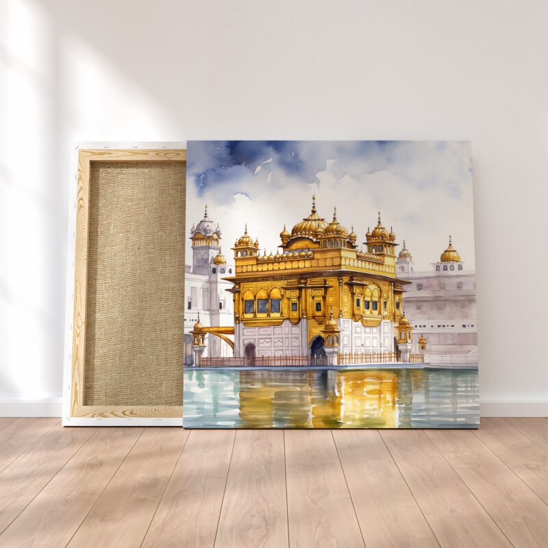 Sunrise Golden Temple Wall Art Paintings - Vignette Store