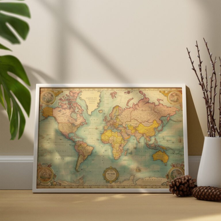 World Map Wall poster Arts - Vignette Store
